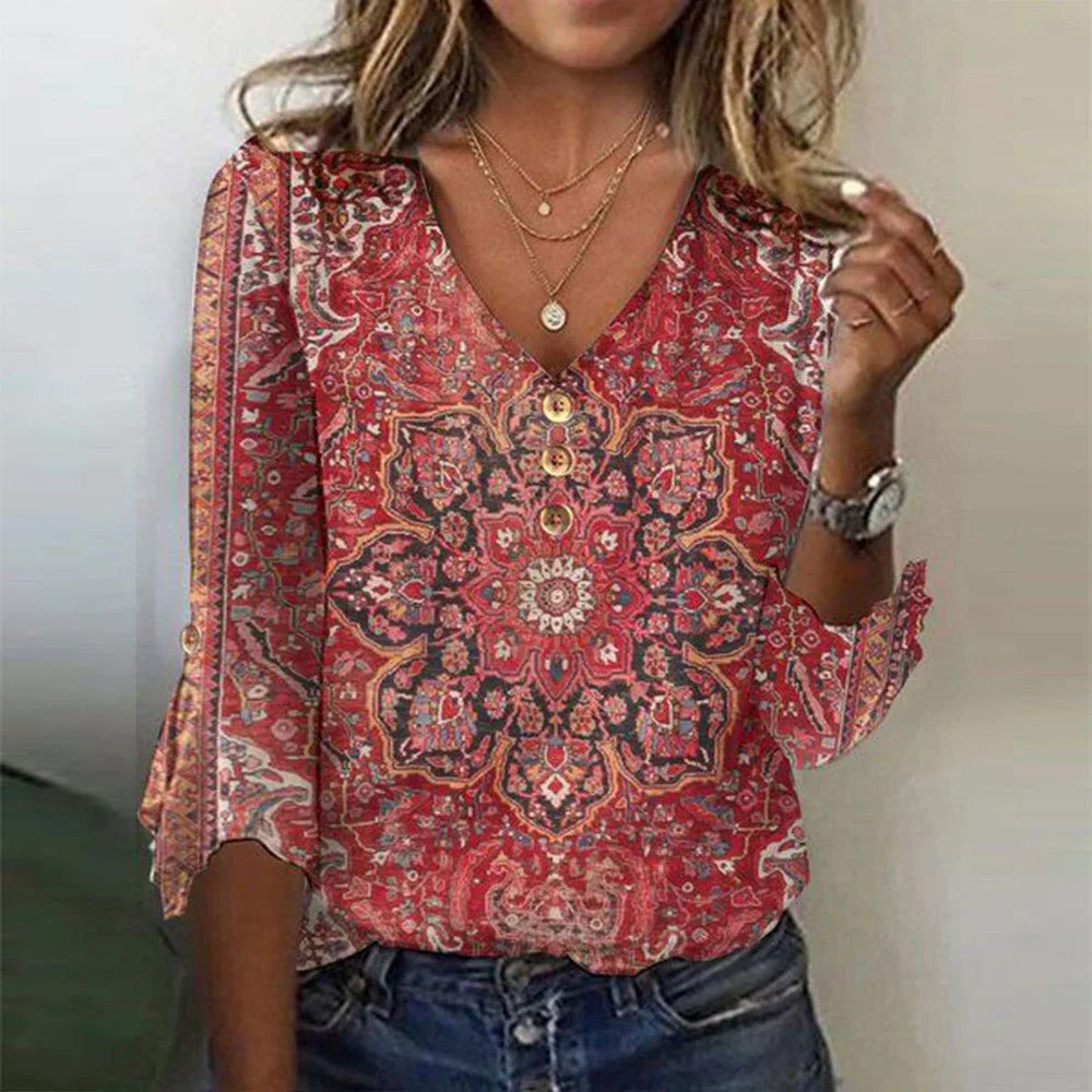 Jillian | Vintage Boho Blouse – Lunea Mode